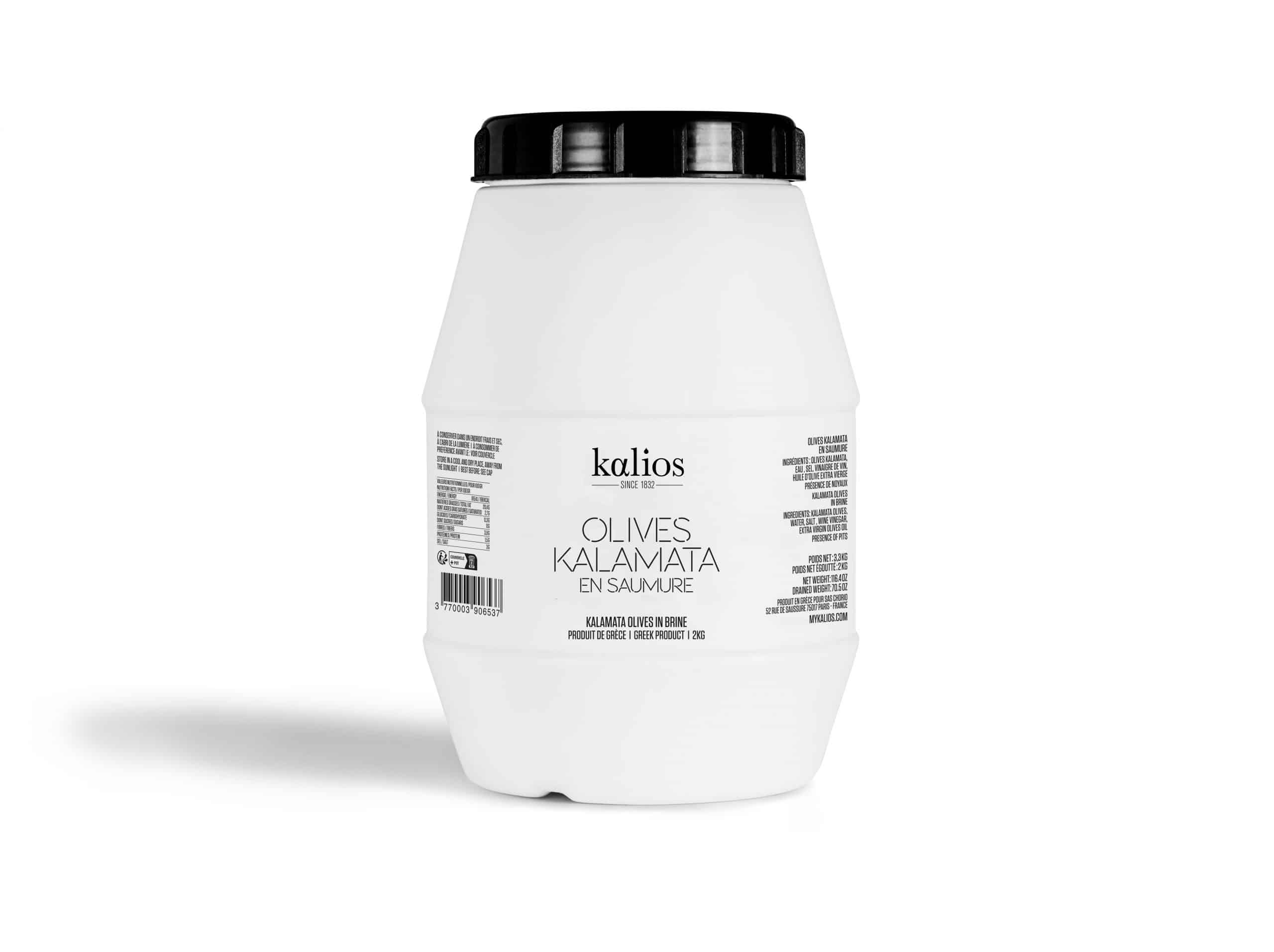 Olives Noires Kalamata 2KG - En Saumure - KALIOS